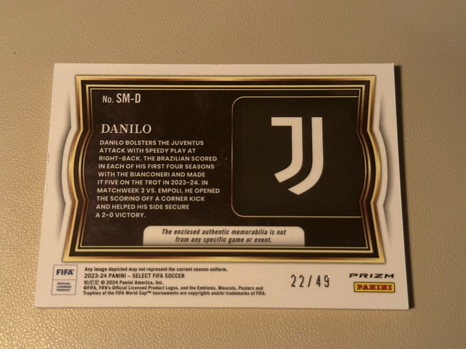 Danilo 2023-24 Panini Select FIFA Purple Prizm Patch /49 Juventus | eBay