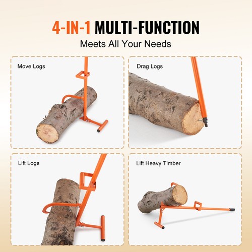 Timberjack Log Lifter 4 in 1 Log Roller 46.5 in Logging Forestry ...