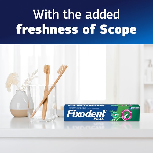 Fixodent Plus Scope Secure Denture Adhesive 2.0oz (Pack of 4) | eBay