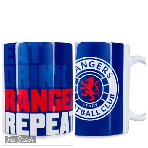 Official Glasgow Rangers FC 11oz Mug Cup Brand New Eat Drink Rangers ...