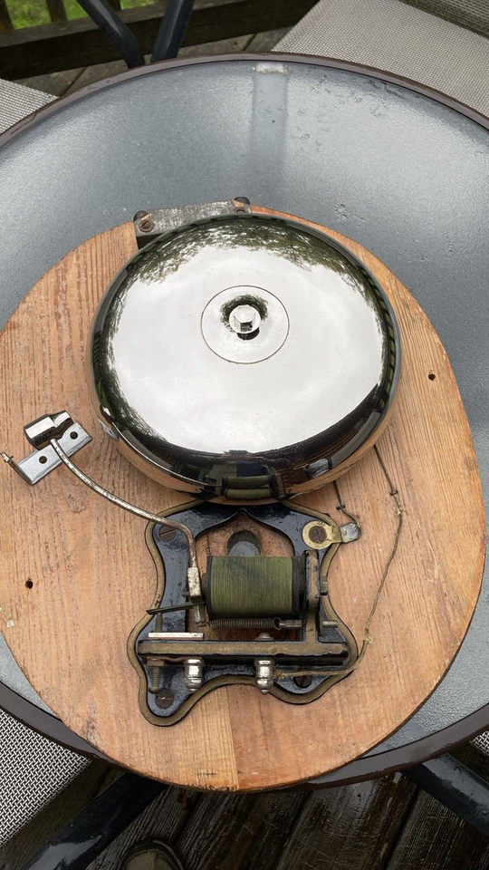 Antique Gamewell ? Fire Alarm Firehouse Bell Chrome Large | eBay