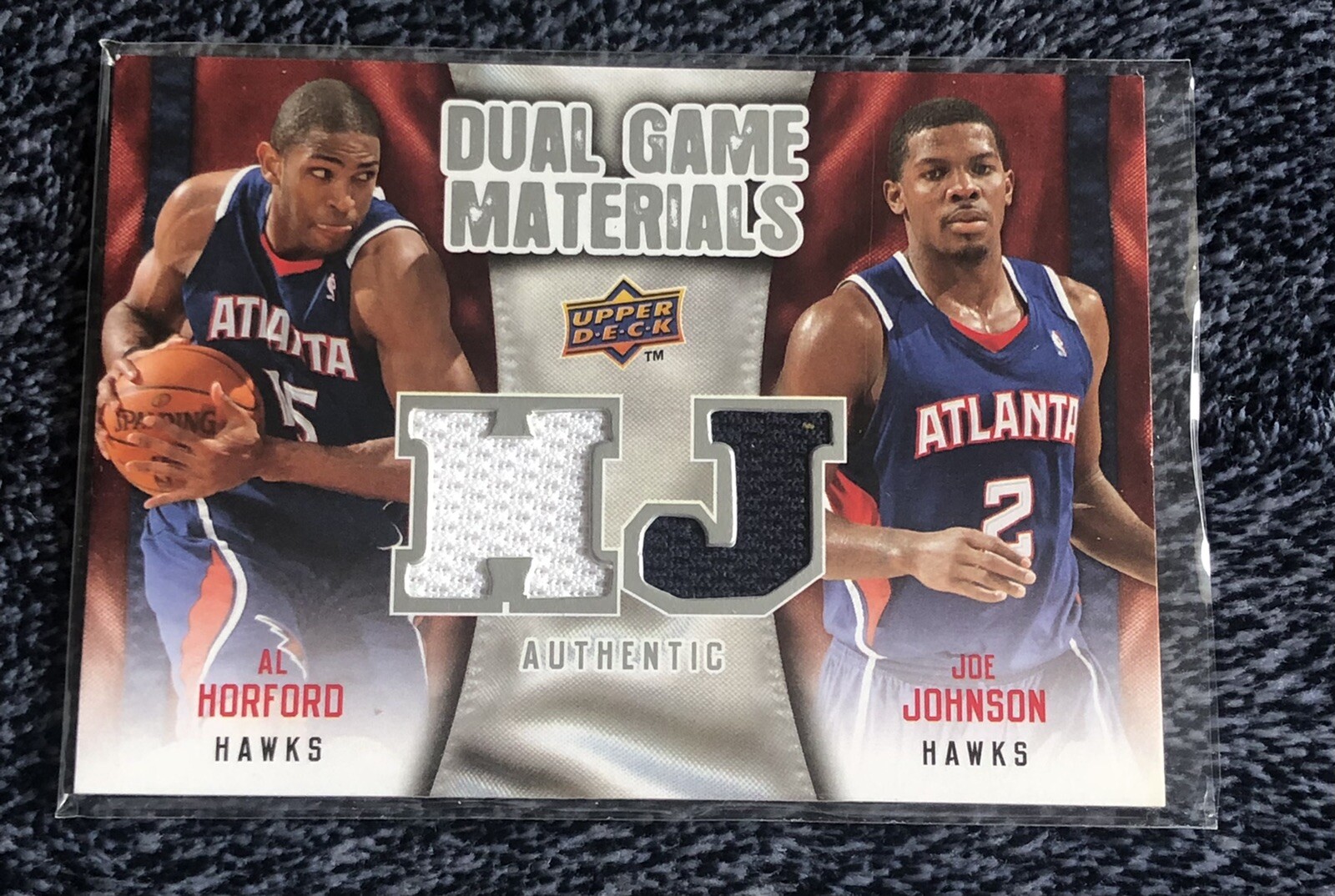 2009-10 Upper Deck - Dual Game Materials #DG-JH Al Horford, Joe Johnson ...