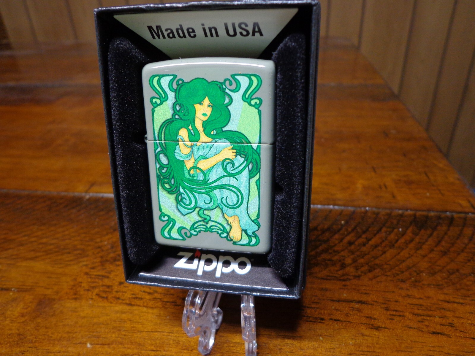 ART DECO LADY PINUP SAGE ZIPPO LIGHTER MINT IN BOX | eBay