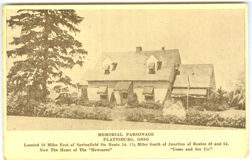 Plattsburg OH Memorial Parsonage, Recognition Service | eBay