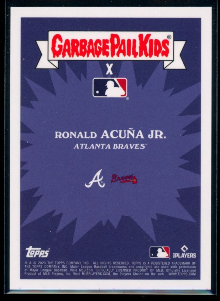 2023 Garbage Pail Kids x MLB Baseball Stitching Foil Affluent Acuna ...