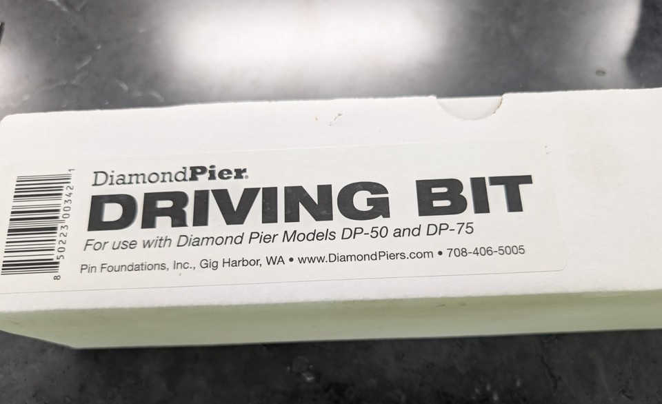 Diamond Pier Driving Bit for DP-50, DP-75 Pins New in box 1-1/8" shaft ...