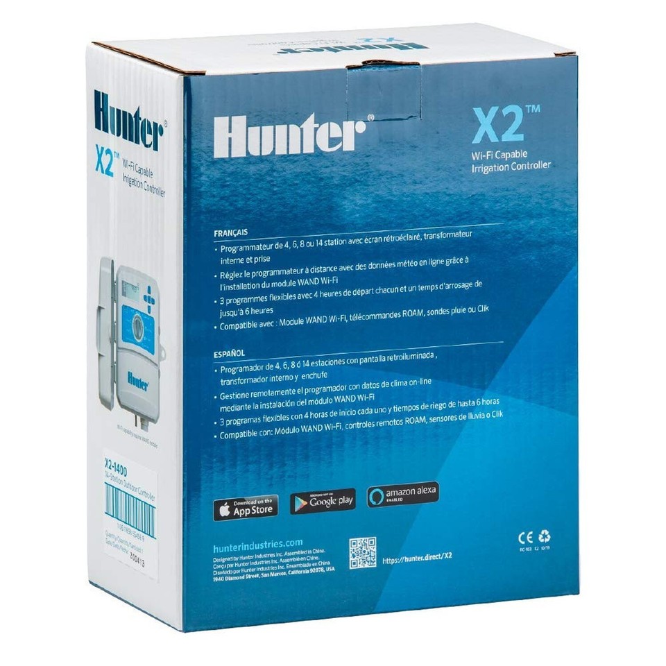 Hunter Industries Hydrawise X2 8-Station Outdoor Irrigation Controller ...