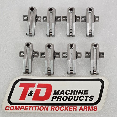 T&D 1.85 PIVOT/2.10 RATIO ROLLER ROCKER ARMS sb2.2 p7 mbe sbc race car ...