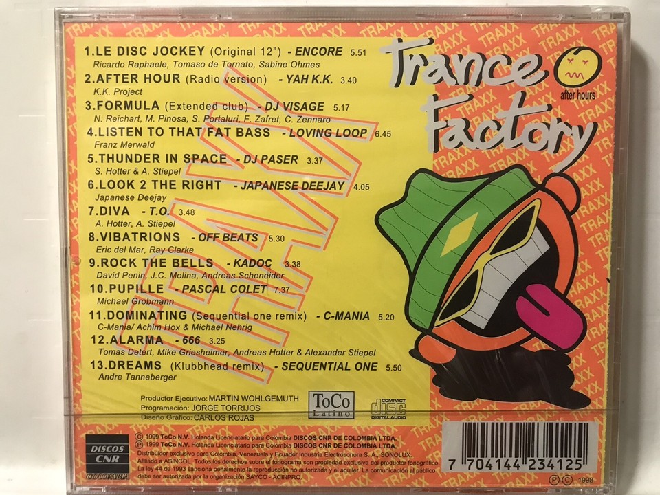 Mega Rare CD Trance Factory Traxx Le Disc Jockey Encore DJ Visage Kadoc ...