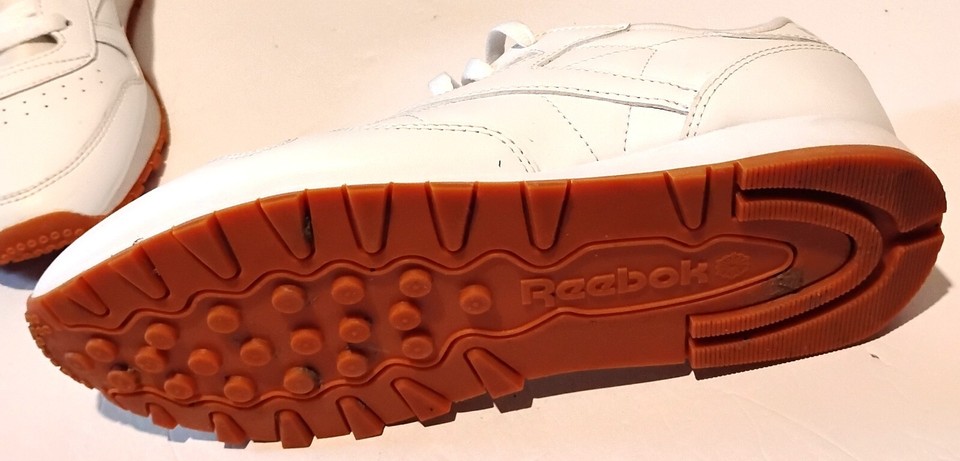 Reebok Womens Classic 059503 White Athletic Sneaker Shoes Size 9 1/2 US ...