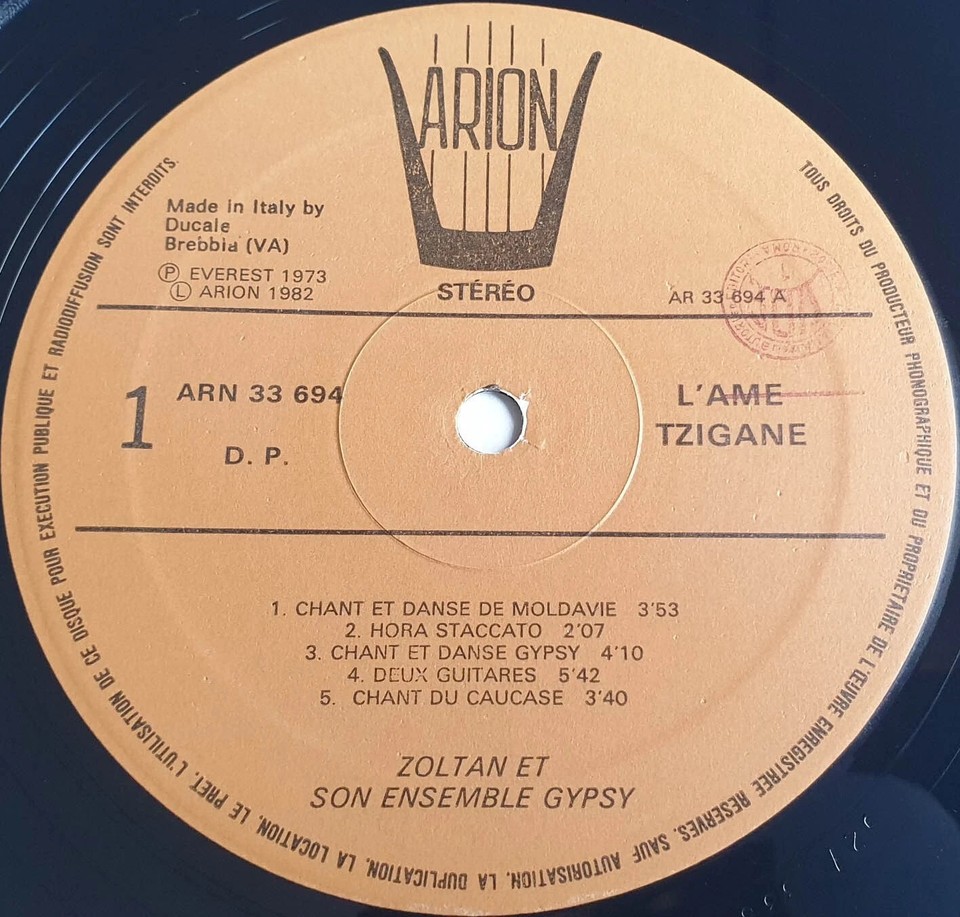Zoltan Et Son Ensemble Gypsy-L'ame Tzigane LP 1982 France The Gypsy ...