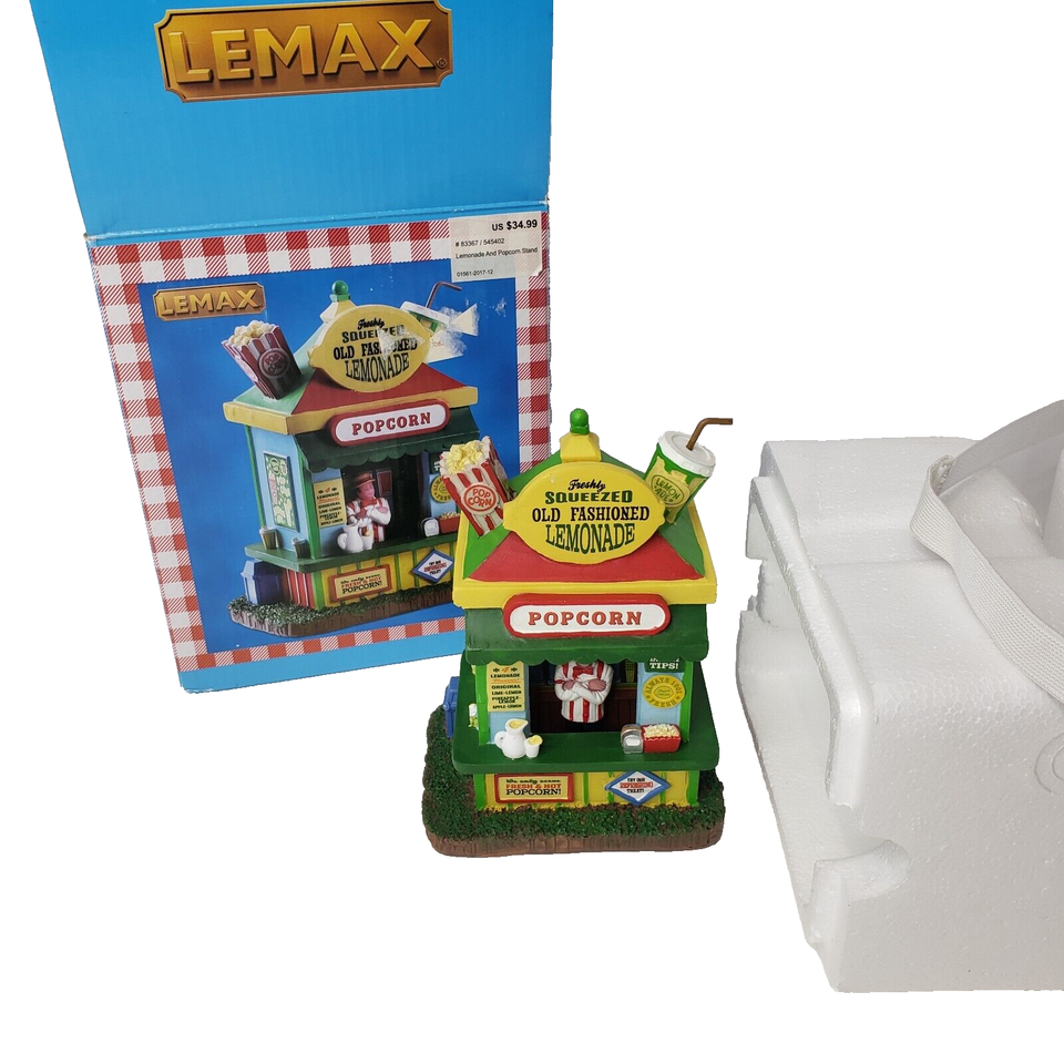 Lemax Table Accent Lemonade Popcorn Stand Carnival Village Accessory ...