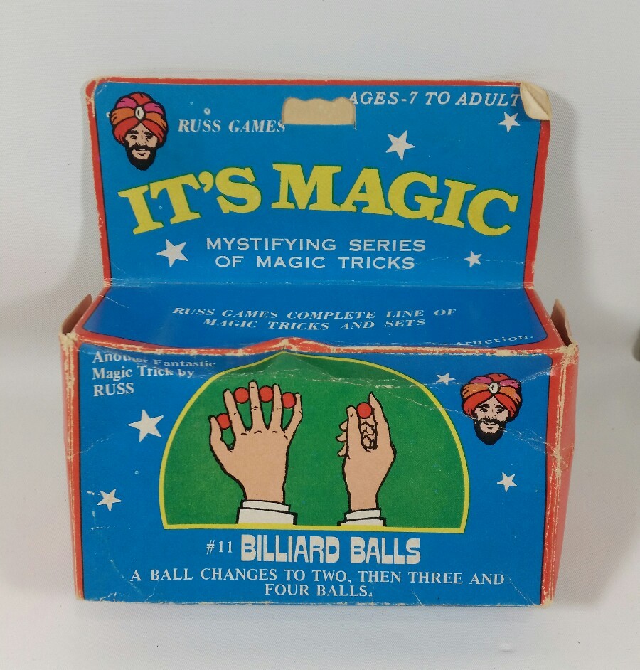 Vintage Magic Trick BILLIARD BALLS #11 by Russ Games Complete w ...