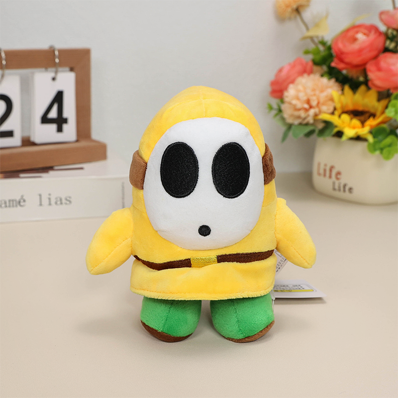 Yellow Shy Guy Super Mario Bros Plush Toy In Paper Mario Color Splash ...