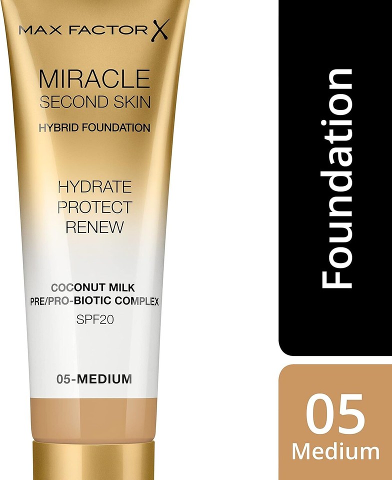 Max Factor Facefinity Miracle Match Miracle Second Skin Foundation ...