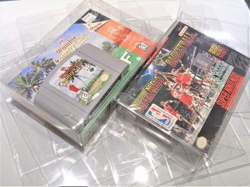 OVERSIZE 10 N64 Nintendo 64 Video Game Clear Case Cases Sleeve Box ...
