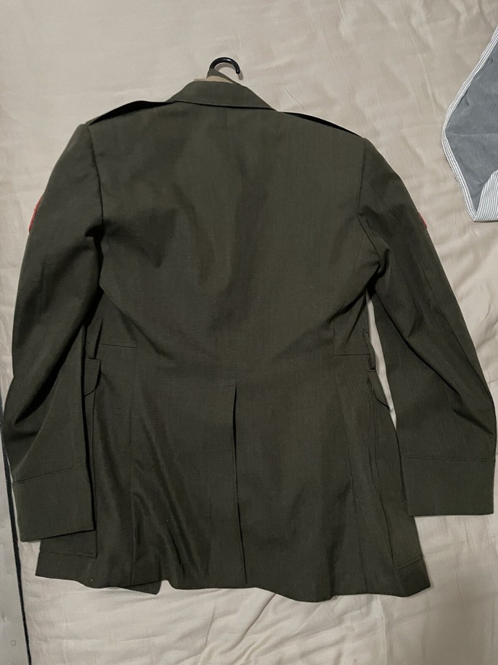 USMC SERVICE ALPHA GREEN COAT SIZE 38S | eBay