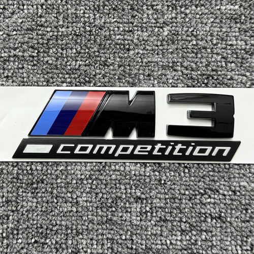 Gloss Black Rear Emblem For F80 G80 M3 Competition Trunk M Nameplate ...