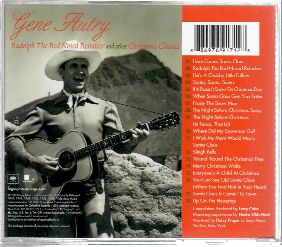 Gene Autry - Rudolph The red Nosed Reindeer and the Christmas Classics ...