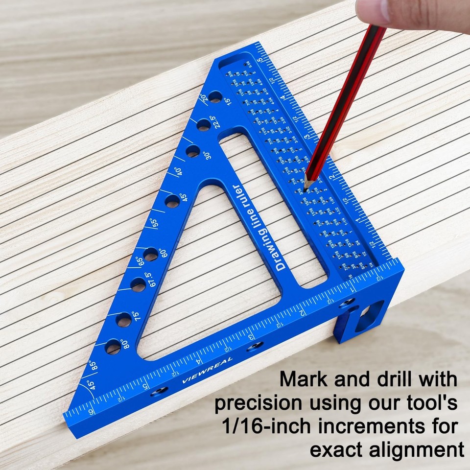 Quick-Set 3D Measuring Square - Multi-Angle Carpenter's Tool with Angle ...