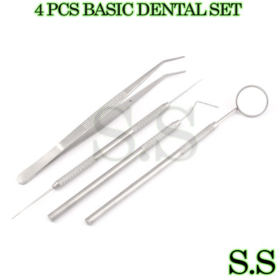 4 PCS PROFESSIONAL BASIC DENTAL SET KIT STAINLESS STEEL NEW, PR-002 | eBay