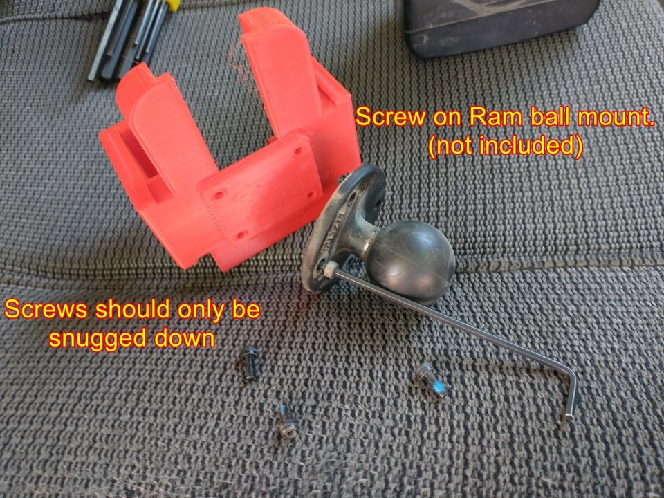 USPS LLV Scanner (Zebra TC77) Holder/Cradle 3D Printed For RAM Ball ...