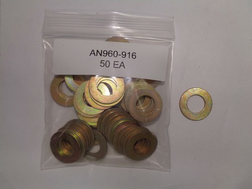 AIRCRAFT FLAT STEEL WASHERS AN960-916 SA NAS1149F0963P SET OF 50 EACH ...