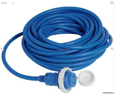 MARINE Shore power cable and plug with built-in LED light 16A 220V ...