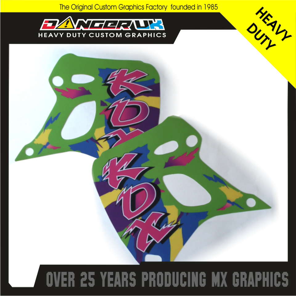KDX 250 91 92 93 1994 MOTOCROSS RAD SCOOP GRAPHICS DECALS STICKERS | eBay