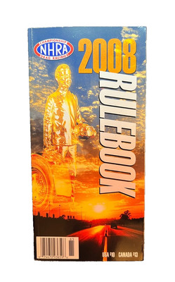 2008 NHRA Drag Rule Book National Hot Rod Association Drag Racing ...