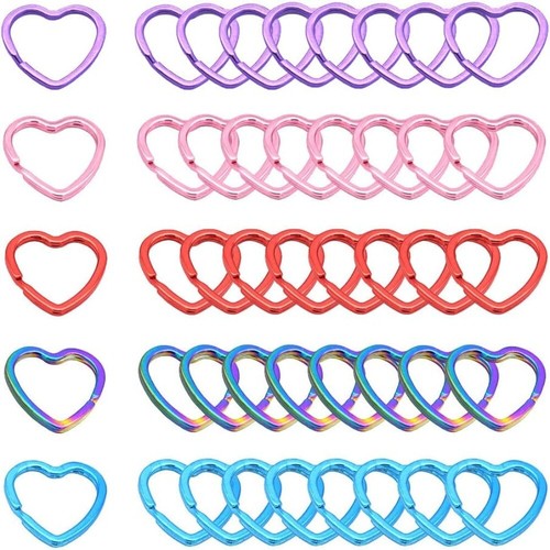 Heart Shape Heart Shape Key Ring 30mm Key Chains Leather Craft ...