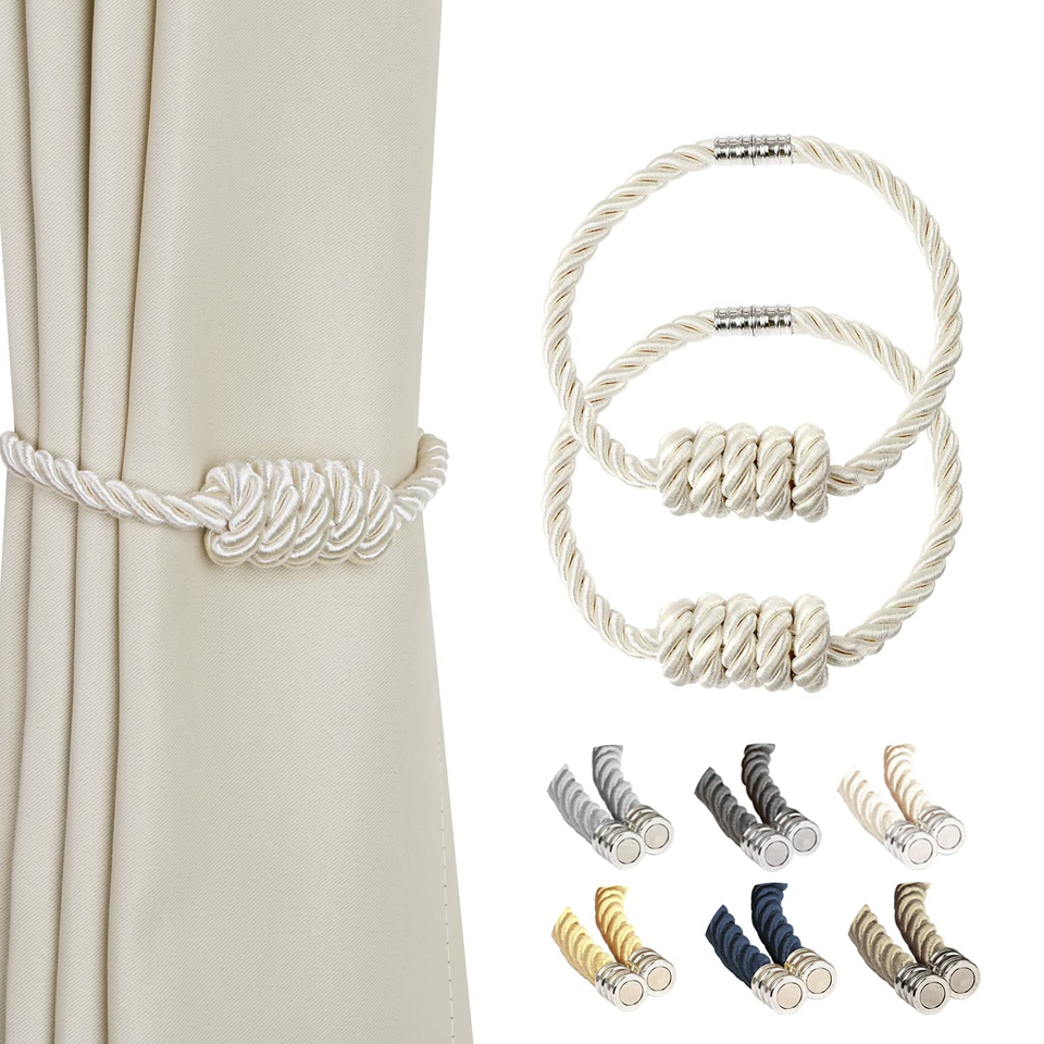 1 Pair Magnetic Curtain Tie Backs Tieback Clips Buckle Holder Home ...