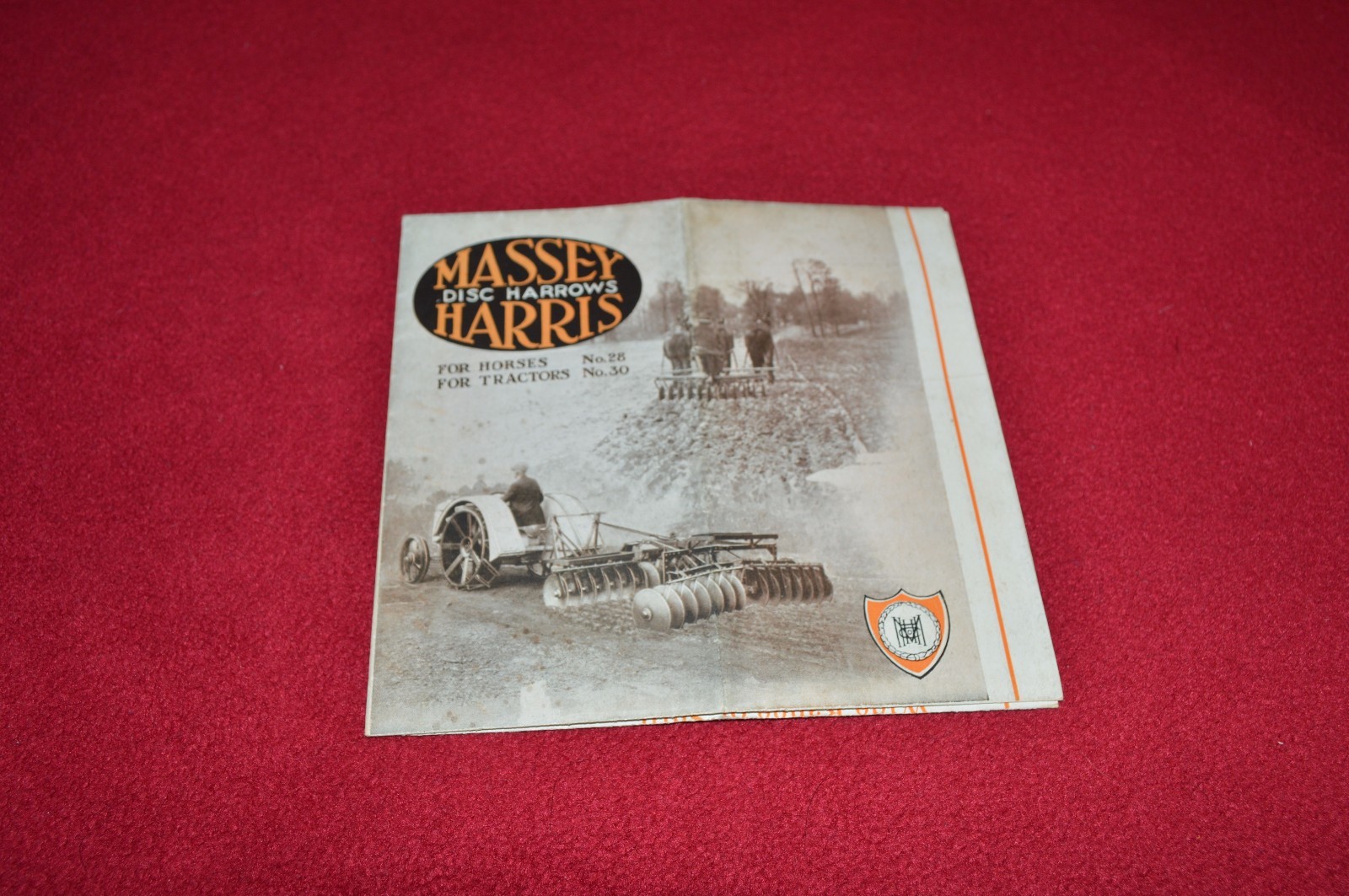 Massey Harris 28 30 Disk Harrow Dealer's Brochure YABE14 | eBay