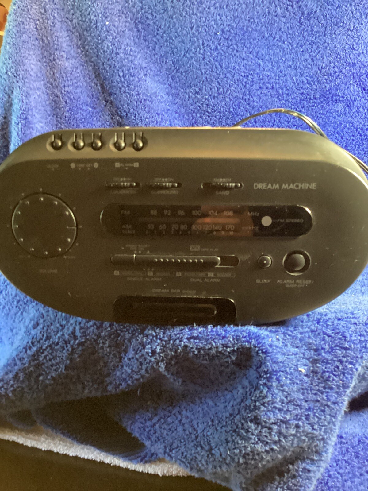 Sony Dream Machine Dual Alarm Clock Radio Cassette Tape Player Stereo ...