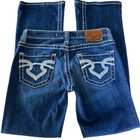 Big Star REMY Jeans sz 27L Actual 30x29" Boot Cut Low Rise Dark Wash ...