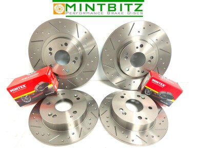 Front & Rear Brake Discs Pads For Chrysler 300C 5.7 V8 06-07 Dimpled ...