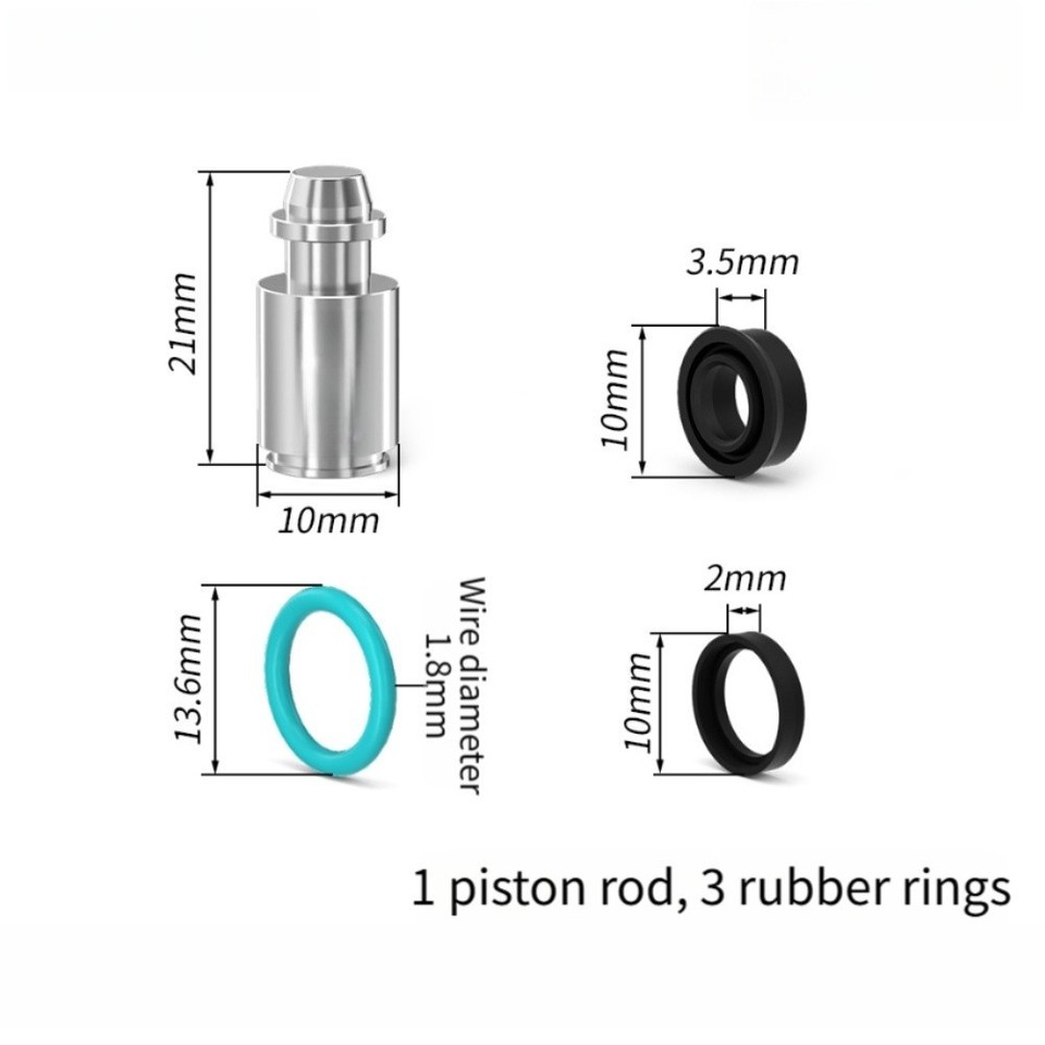 Alloy Brake Piston Rod 10mm x 21mm with 3 O Rings for MAGURA MT6 MT7 ...