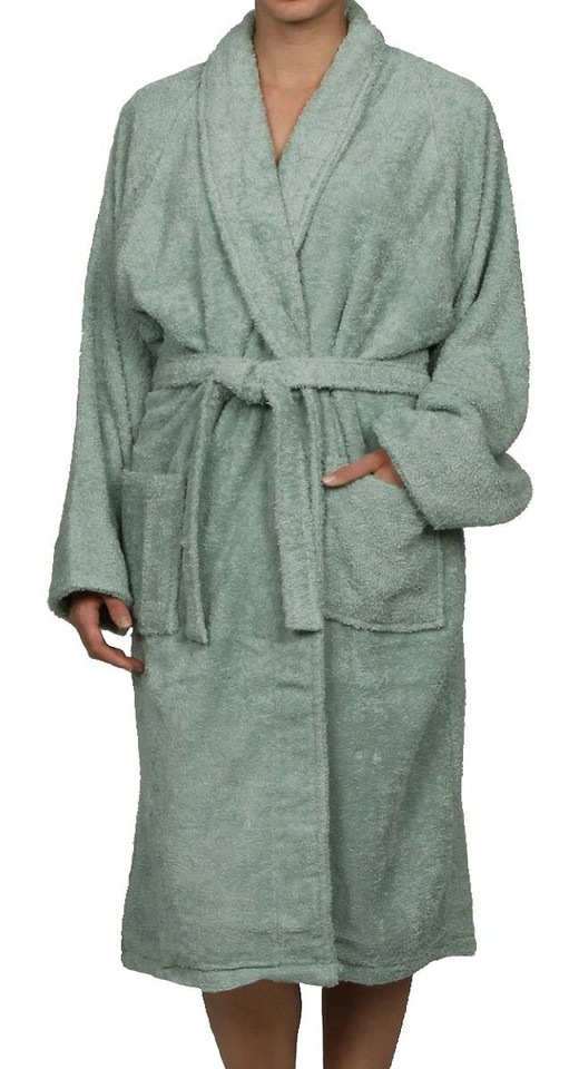 Long Staple Cotton Terry Cloth Bathrobes for Women & Men Unisex Adults ...