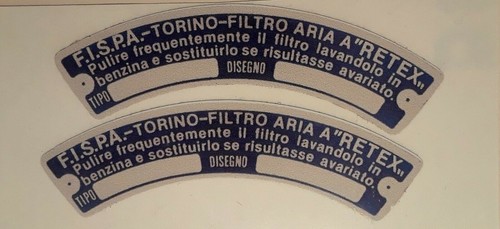 FISPA air cleaner stickers- Maserati 3500GT, Ferrari 250, 365 | eBay