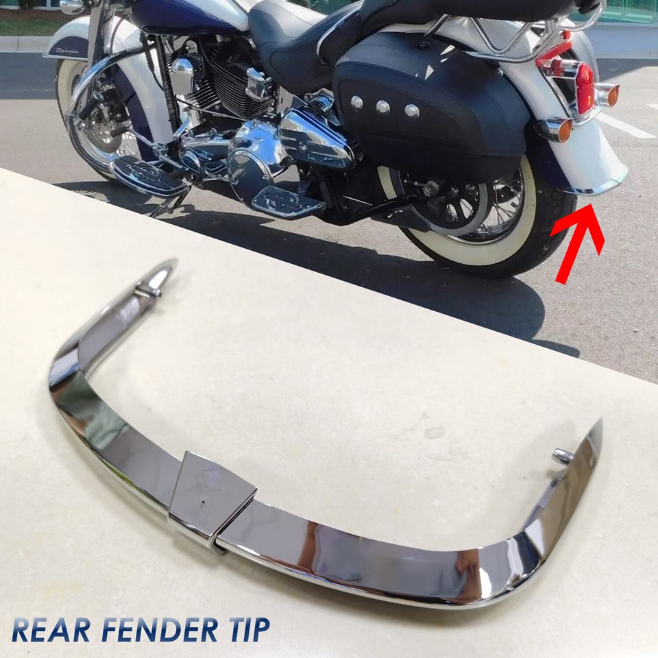 2005-2017 Harley Softail Deluxe FLSTN Chrome Rear Fender Tip Trailing ...