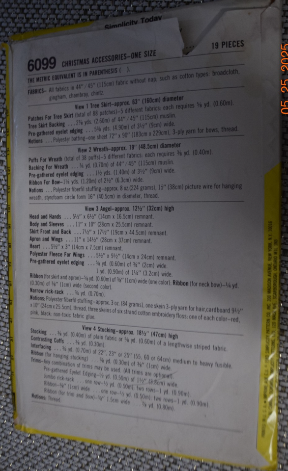 Simplicity Crafts 6099 Christmas Accessories Pattern Uncut | eBay