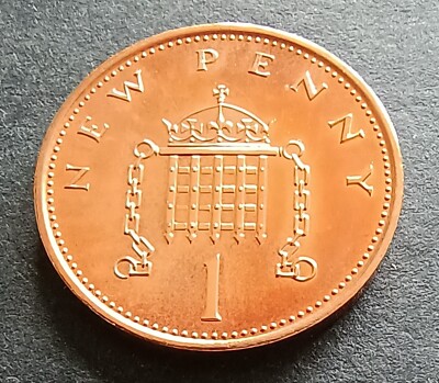 1971 Decimal 1p One Penny Proof - Queen Elizabeth II - British Coin ...