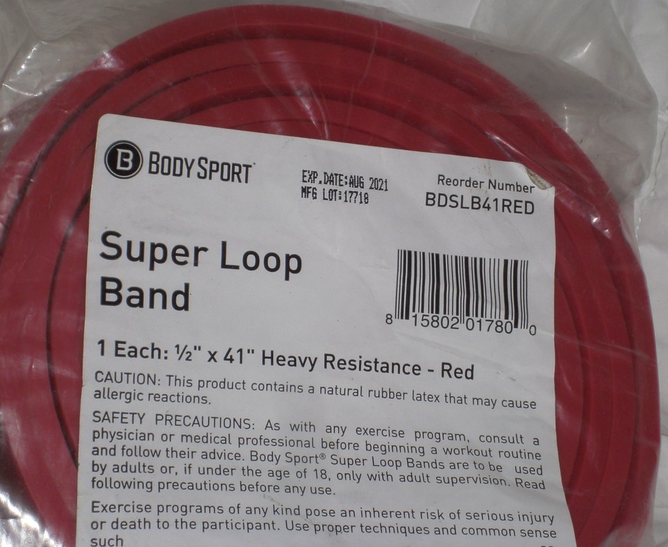 Red Body Sport Loop Band 1/2" x 41" | eBay