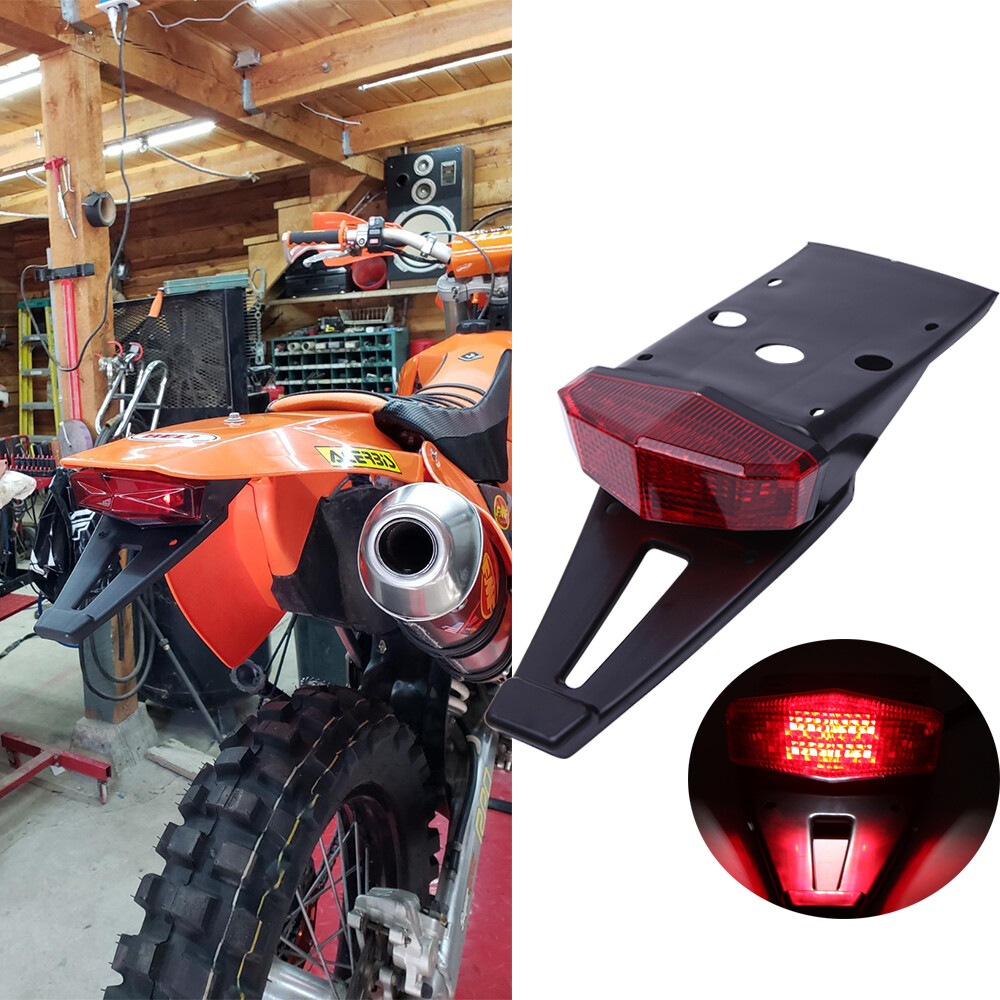 Enduro Dirt Bike LED Rear Fender Brake Tail Light Flowing Turn Signals ...