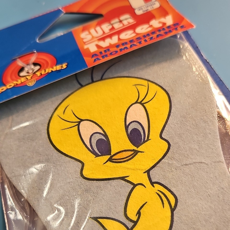 Vintage Looney Tunes Super Tweety Air Freshener 2001 Hanging Car Yellow ...