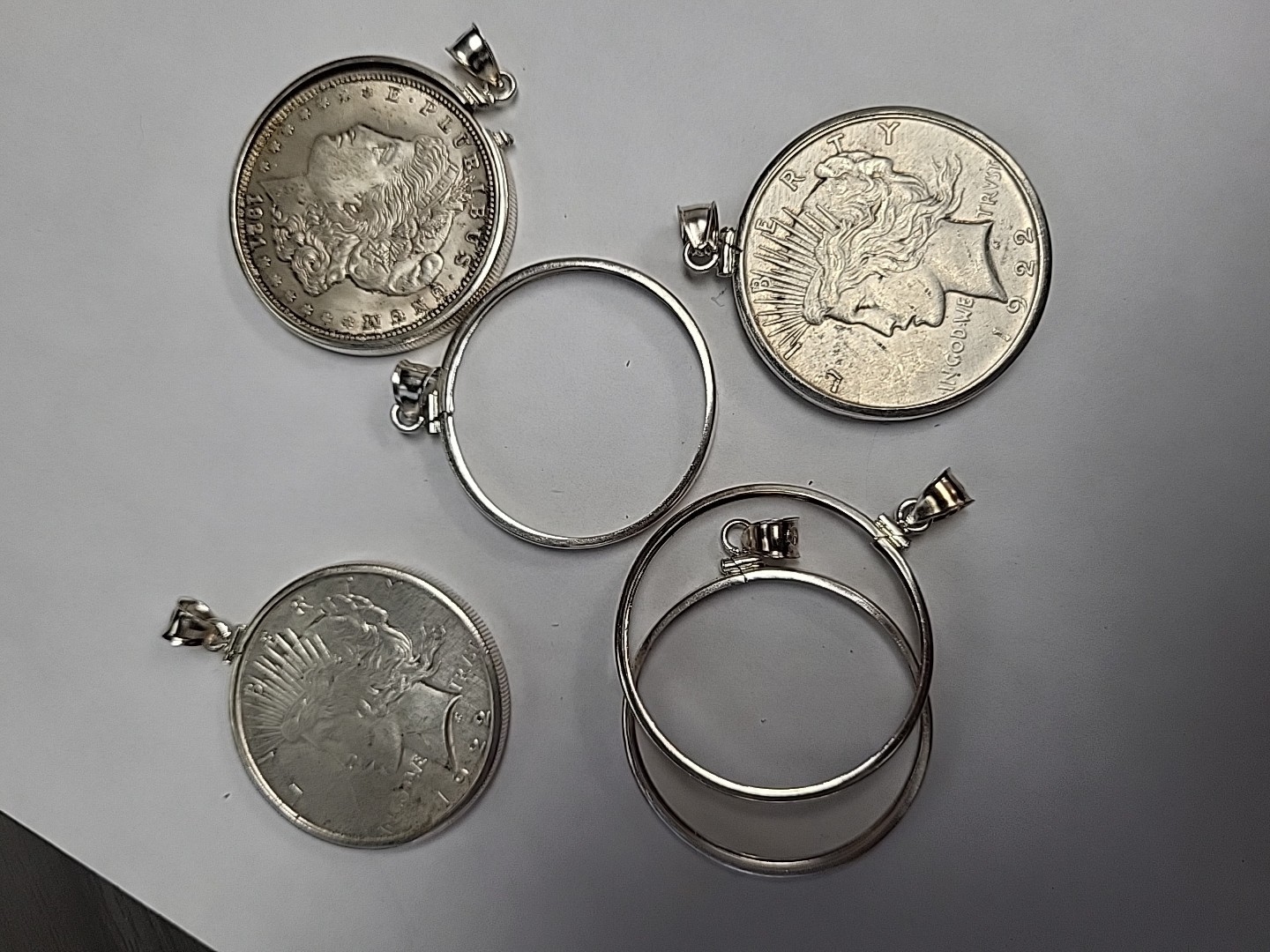 Sterling Silver 38.1mm Coin Bezel For Morgan Peace Ike Dollar Reeded | eBay