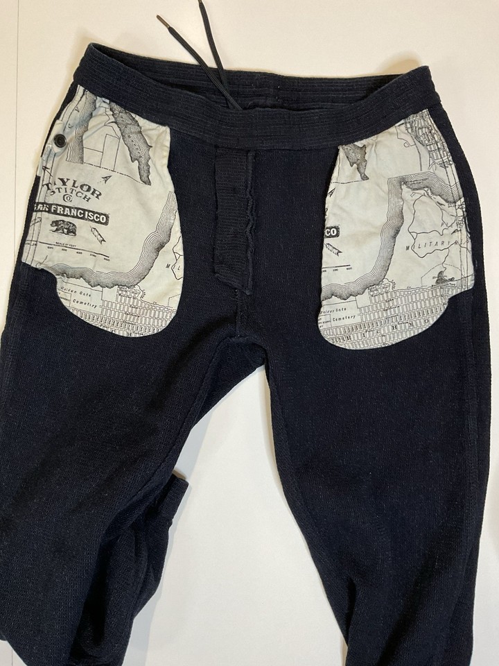 Taylor Stitch Pants Men’s Large Navy/Blue Thermal Waffle Knit Jogger | eBay