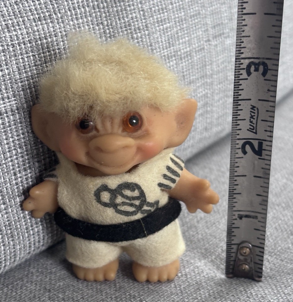 Vintage Troll DAM Doll Baseball Player Short Hair Brown Eyes 1960's | eBay