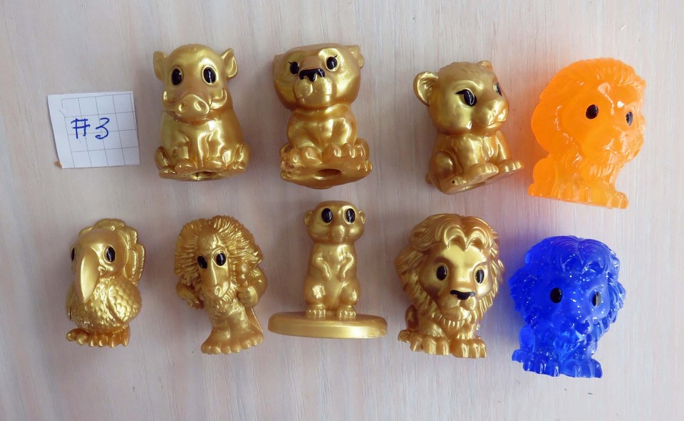 Ooshies lion king Mixed Lot of 9 Woolworths Collectibles – Gold, Blue ...