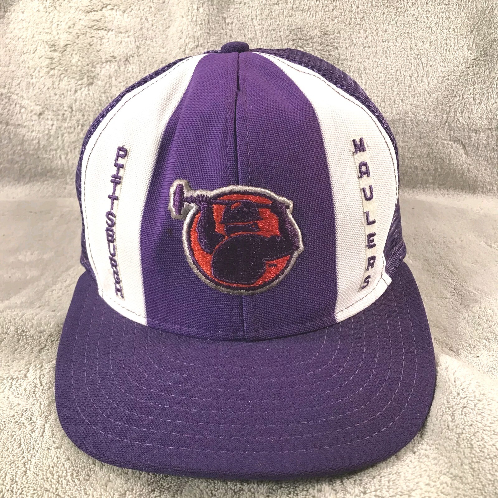 USFL Pittsburg Maulers Trucker Hat Purple And White USA Made Vintage ...